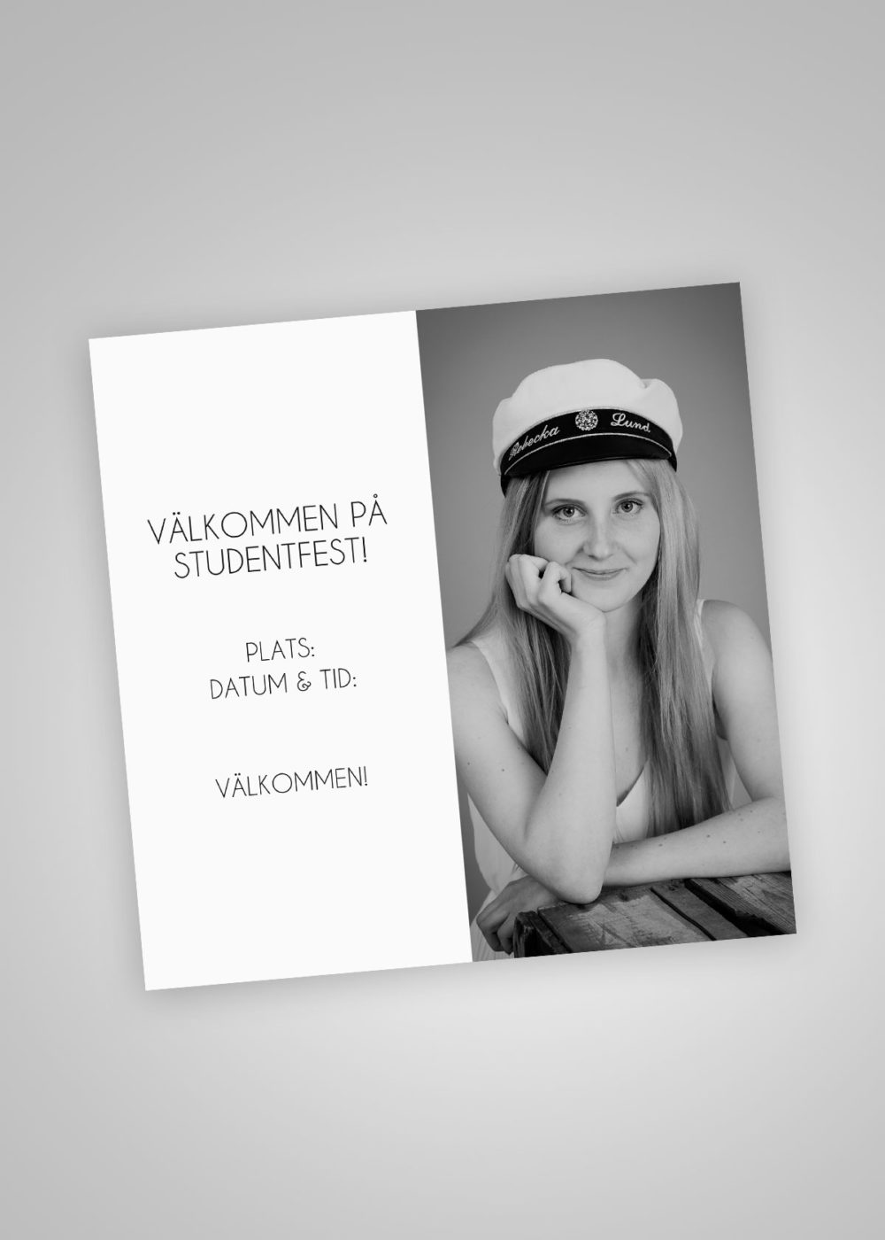 Inbjudningskort Student – KMH Fotografi – Fotograf i Piteå, Norrbotten