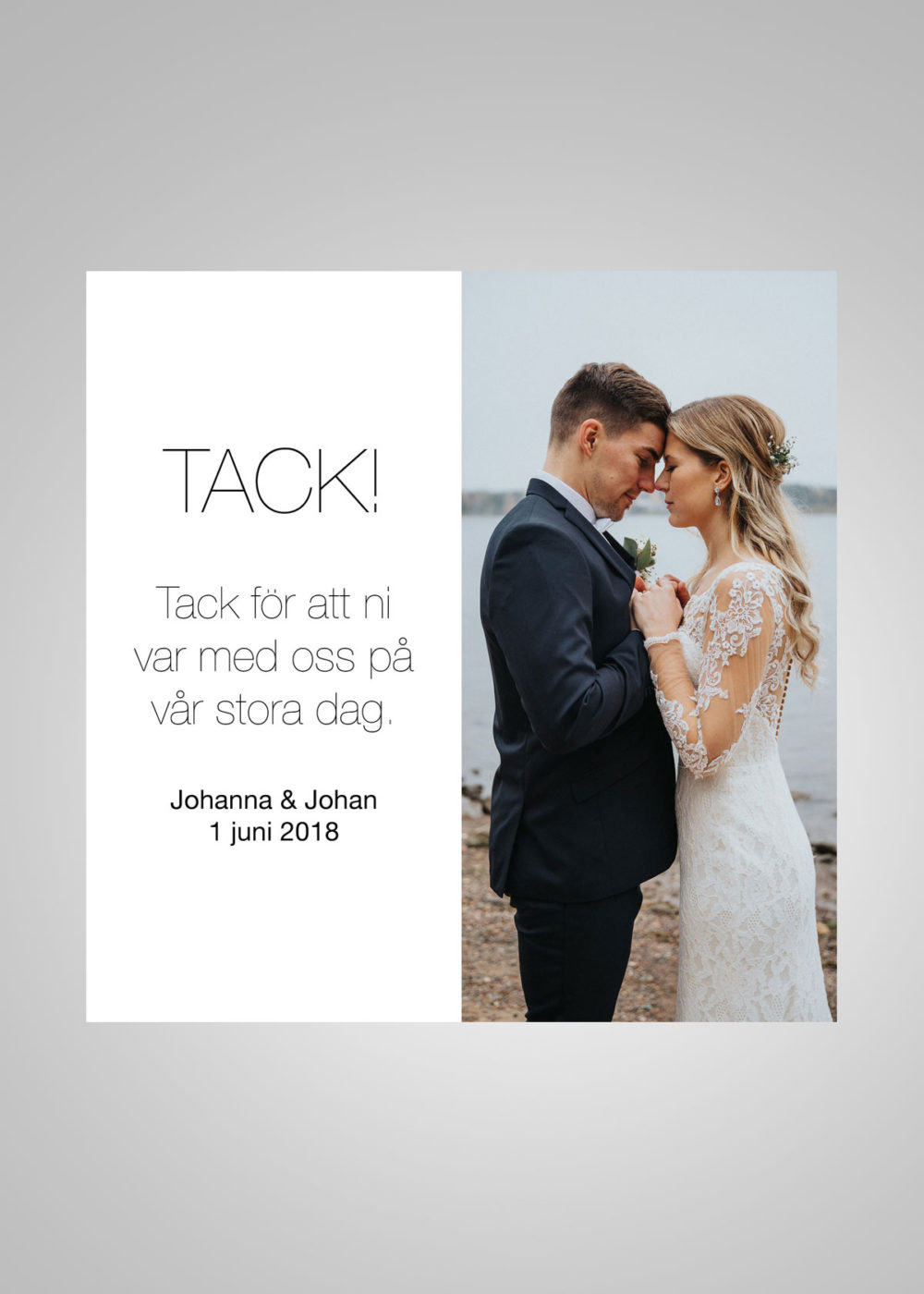 Tackkort med egen text för stående bild – KMH Fotografi – Fotograf i ...